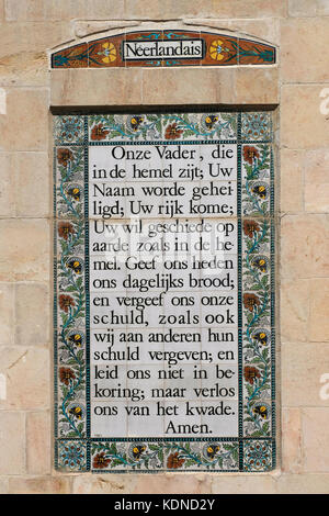 Panel inscribed with The Lord's prayer in Occitan language also known ...