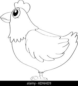Animal outline for mother hen illustration Stock Vector Image & Art - Alamy