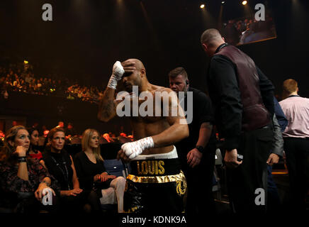 Louis Adolphe after being disqualified after knocking down Nathan ...