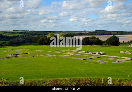 Castle Ruins at Old Sarum, Salisbury, Wiltshire, England, UK Stock ...