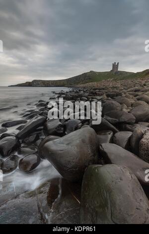 Dunstanburgh Castle, Northumberland, UK. 15th October, 2017. Storm ...