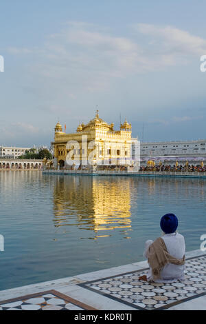 The gilded Golden Temple (Harmandir Sahib) the most prominent holy ...