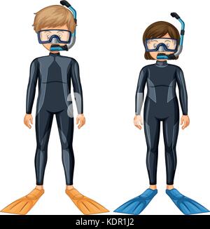 Two scuba divers Stock Vector Image & Art - Alamy