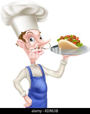 Cartoon shawarma character, fast food for kids, vector cute yummy roll ...