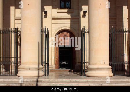 Court House building in Valetta capital city of Mediterranean island of ...