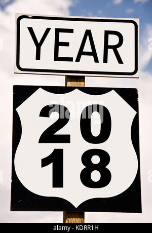 New Year 2018 written on wooden blocks on white background Stock Photo ...