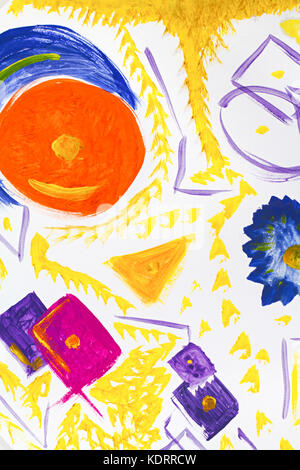 Hand drawn abstract multicolored acrylic texture. Colourful background ...