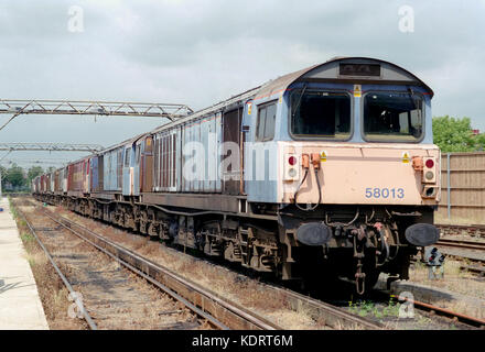 A line up of Class 58 locomotives at Coalville Deopt Stock Photo - Alamy