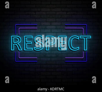 3d Illustration depicting a sign with a respect concept Stock Photo - Alamy