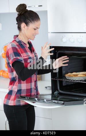 Oven Cooking Smoke And Burn Fail. Kitchen Food Accident Stock Photo - Alamy