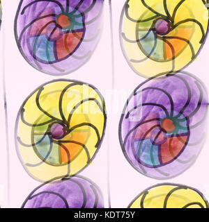 seamless Colour circles watercolor artist wallpaper modern textu Stock ...