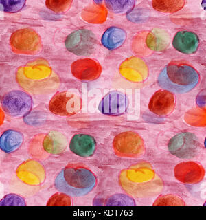 seamless Colour circles watercolor artist wallpaper modern textu Stock ...