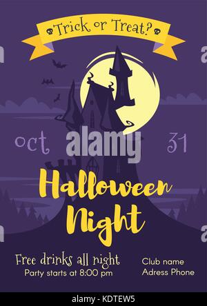 Poster in style of holiday all evil Halloween Stock Vector Image & Art ...