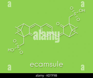Ecamsule sunscreen molecule (UV filter). Stylized skeletal formula ...