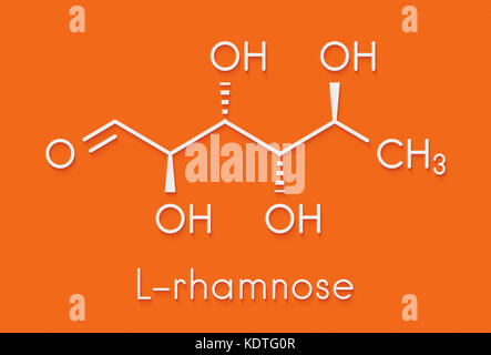 Rhamnose (L-rhamnose) deoxy sugar molecule Used in cosmetics to treat ...