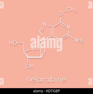 Nelarabine leukemia drug molecule Stock Photo - Alamy