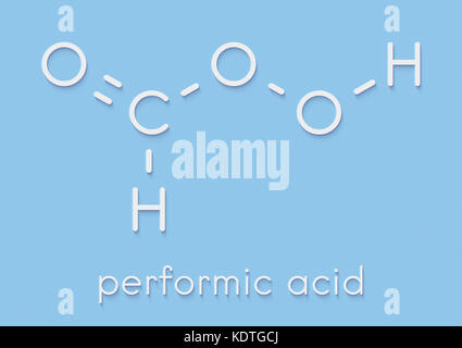 Performic acid (PFA) disinfectant molecule. Used as disinfectant and ...