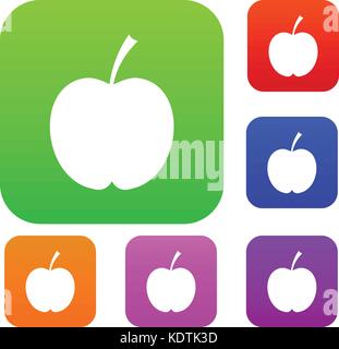 Checkered apple icon blue vector isolated Stock Vector Image & Art - Alamy