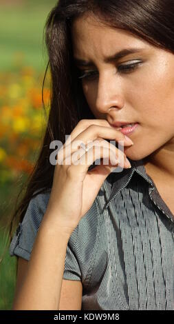 Worrisome Girl Teenager Stock Photo - Alamy