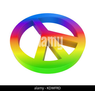Peace symbol - golden gradient on black background Stock Photo - Alamy