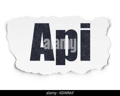 Database concept: Api on Torn Paper background Stock Photo - Alamy