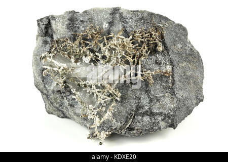 native silver from Kongsberg/ Norway isolated on white background Stock ...