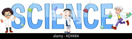 Font design for word science illustration Stock Vector Image & Art - Alamy