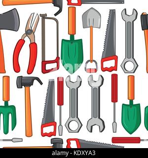 Seamless background with handtools illustration Stock Vector Image ...