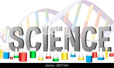 Word design for Science with beakers illustration Stock Vector Image ...