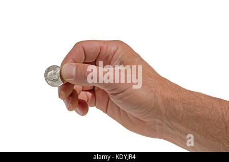 Man's hand isolated on white background Stock Photo - Alamy
