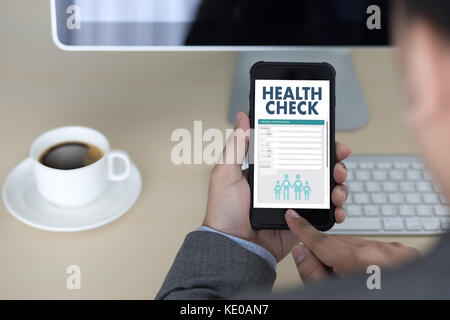 Digital HEALTH CHECK Concept working with computer interface as Stock ...