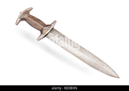 Short Swiss sword with a distinctive crescent-shaped pommel and ...