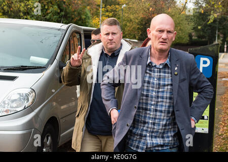 Sevenoaks, United Kingdom. 17th Oct, 2017. Britain First leader Paul ...