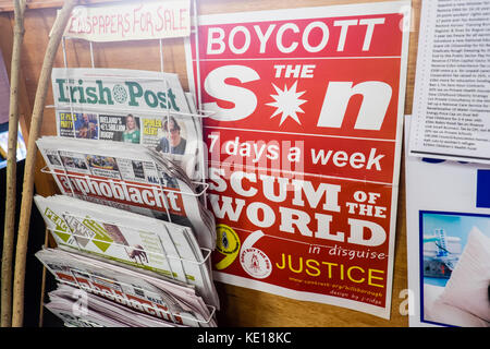 The Sun Newspaper sign at a newsagent Stock Photo - Alamy