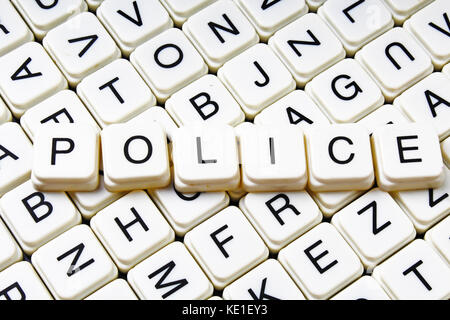 Police text word crossword. Alphabet letter blocks game texture ...