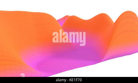 Colorful 3d surface dimentional graph of a mathematical function Stock ...