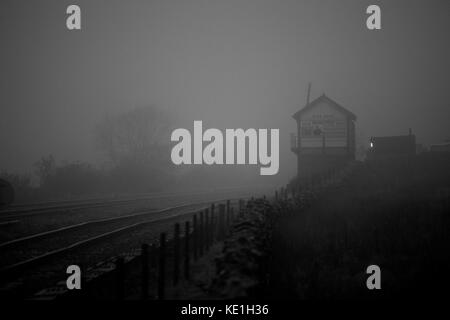 Blea Moor (north of Ribblehead) isolated railway Signal box and house ...