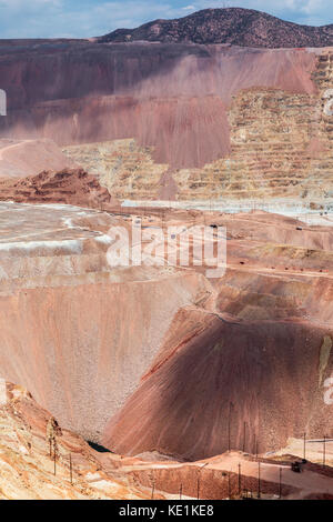Open-pit mining at Morenci Copper Mine, operated by Freeport-McMoRan ...