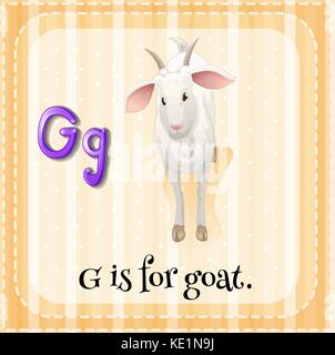 Goat. G letter. Cute children animal alphabet in vector. Funny cartoon ...