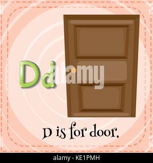 Flashcard letter D is for door Stock Vector Image & Art - Alamy