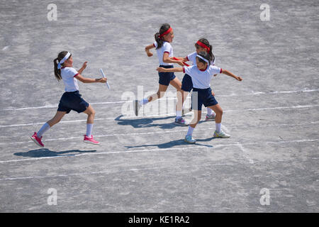 Japanese kids relay during school sports day in Japan Stock Photo - Alamy