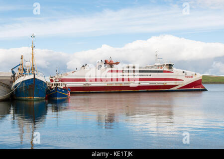 The Orkney ferry 'Pentalina' at St. Margaret's Hope, South Ronaldsay ...