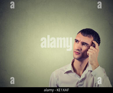 Man thinking deeply Stock Photo - Alamy