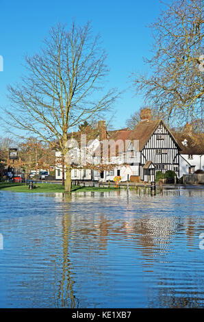 Eynsford, Kent, Flood Water on River Darent Stock Photo - Alamy