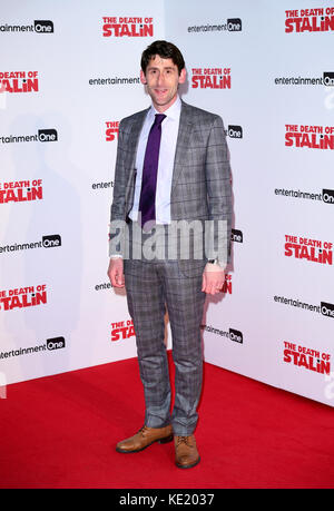Daniel Tuite attending the UK premiere of The Death of Stalin, held at ...