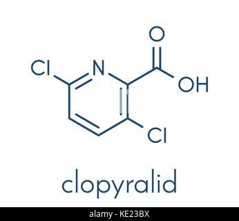 Clopyralid herbicide molecule. Skeletal formula Stock Vector Image ...