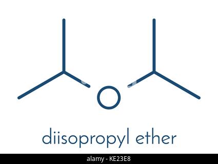 Diisopropyl ether chemical solvent molecule. Skeletal formula Stock ...