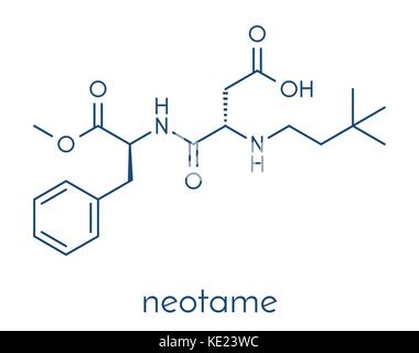 Neotame (E961) sugar substitute molecule. Skeletal formula Stock Vector ...