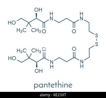 Pantethine (dimeric vitamin B5) molecule. Used in dietary supplements ...