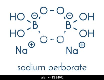 Sodium perborate. Used in detergents and bleaching products. Skeletal ...